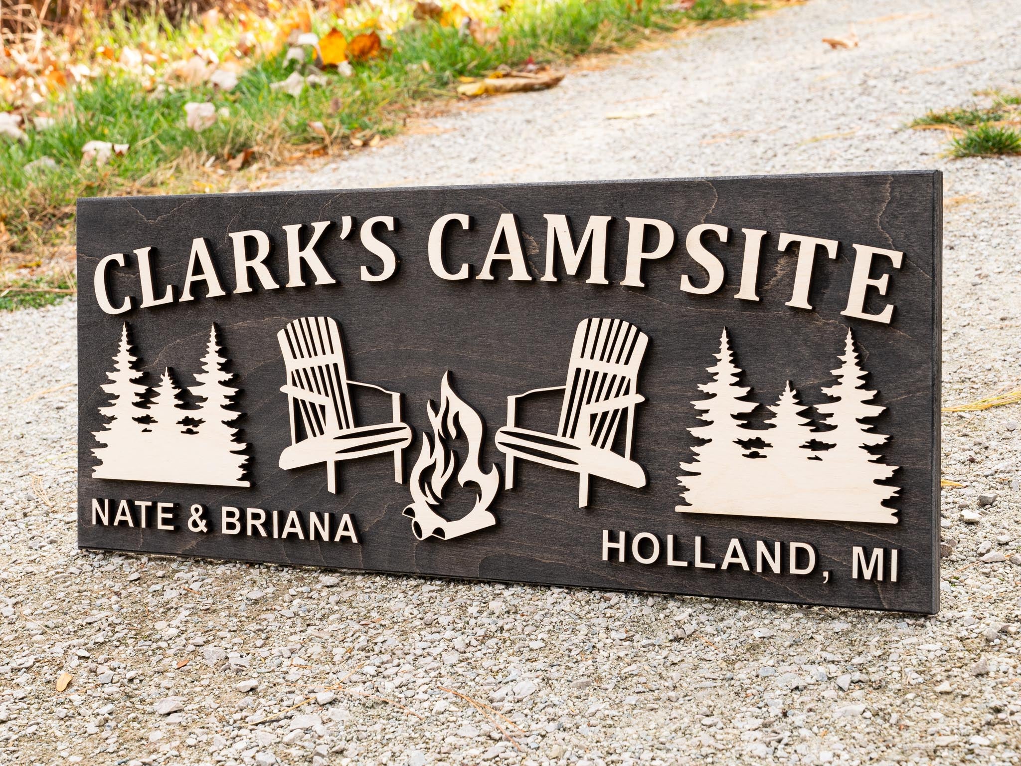 Custom Campfire Sign | Camping Sign | Personalized Campsite Decor ...