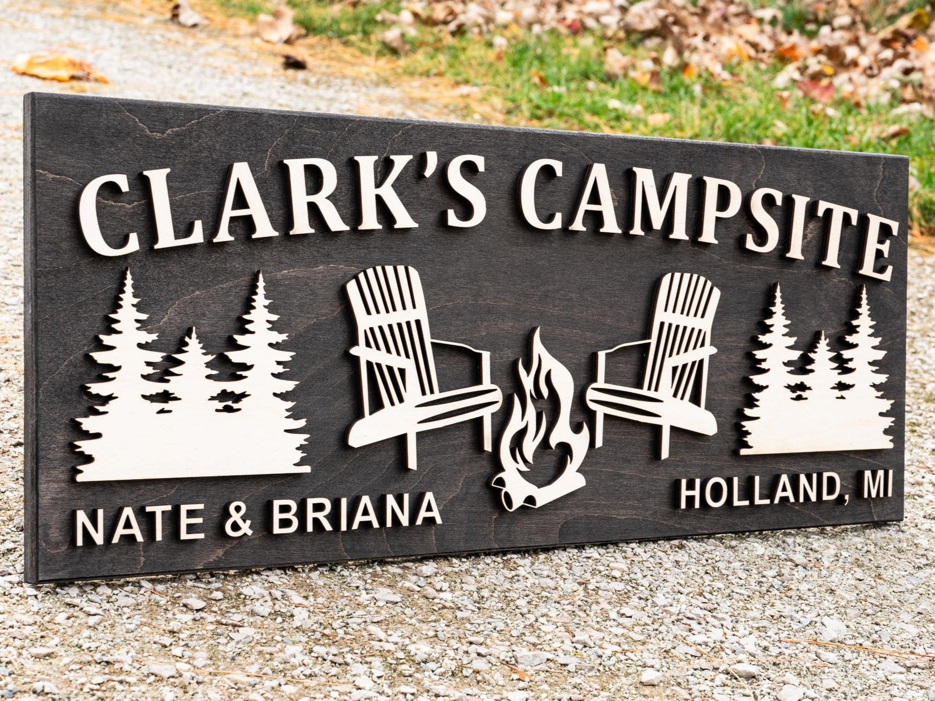 Custom Campfire Sign | Camping Sign | Personalized Campsite Decor ...