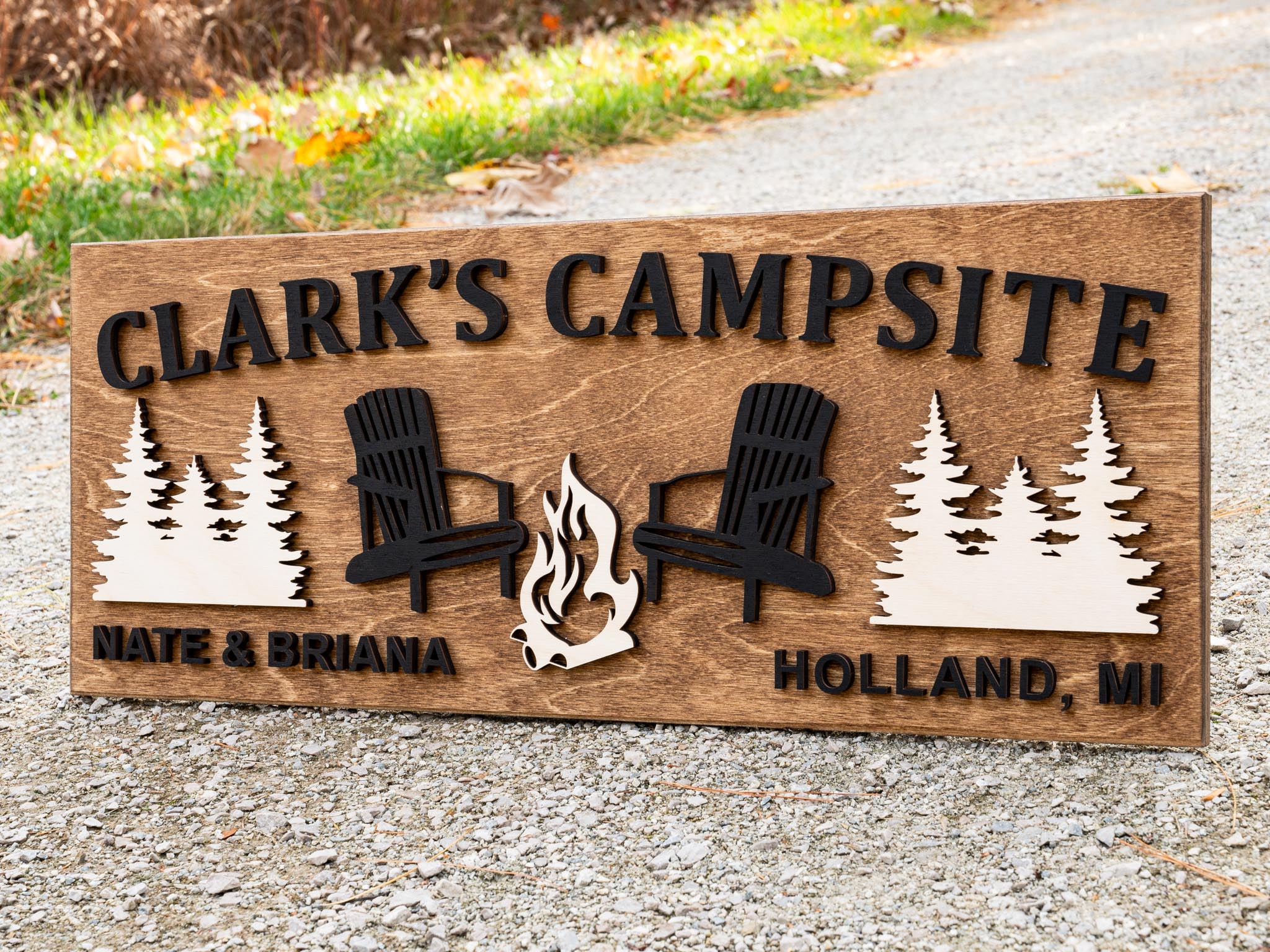 Custom Campfire Sign | Camping Sign | Personalized Campsite Decor ...
