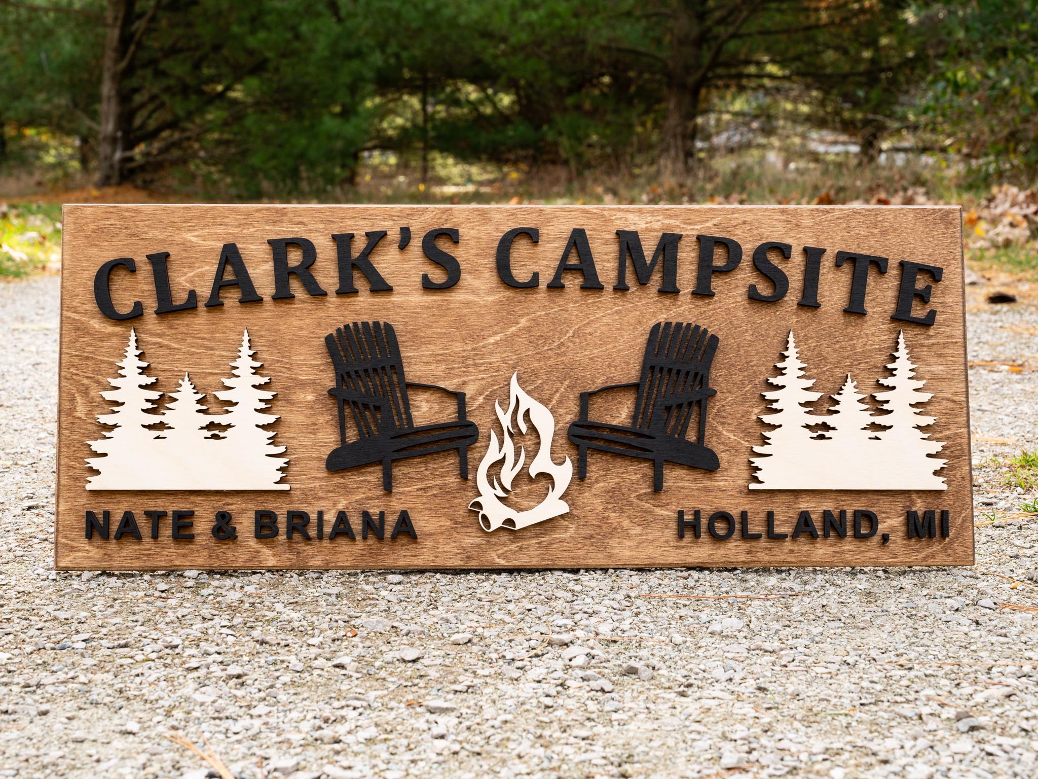 Custom Campfire Sign | Camping Sign | Personalized Campsite Decor ...