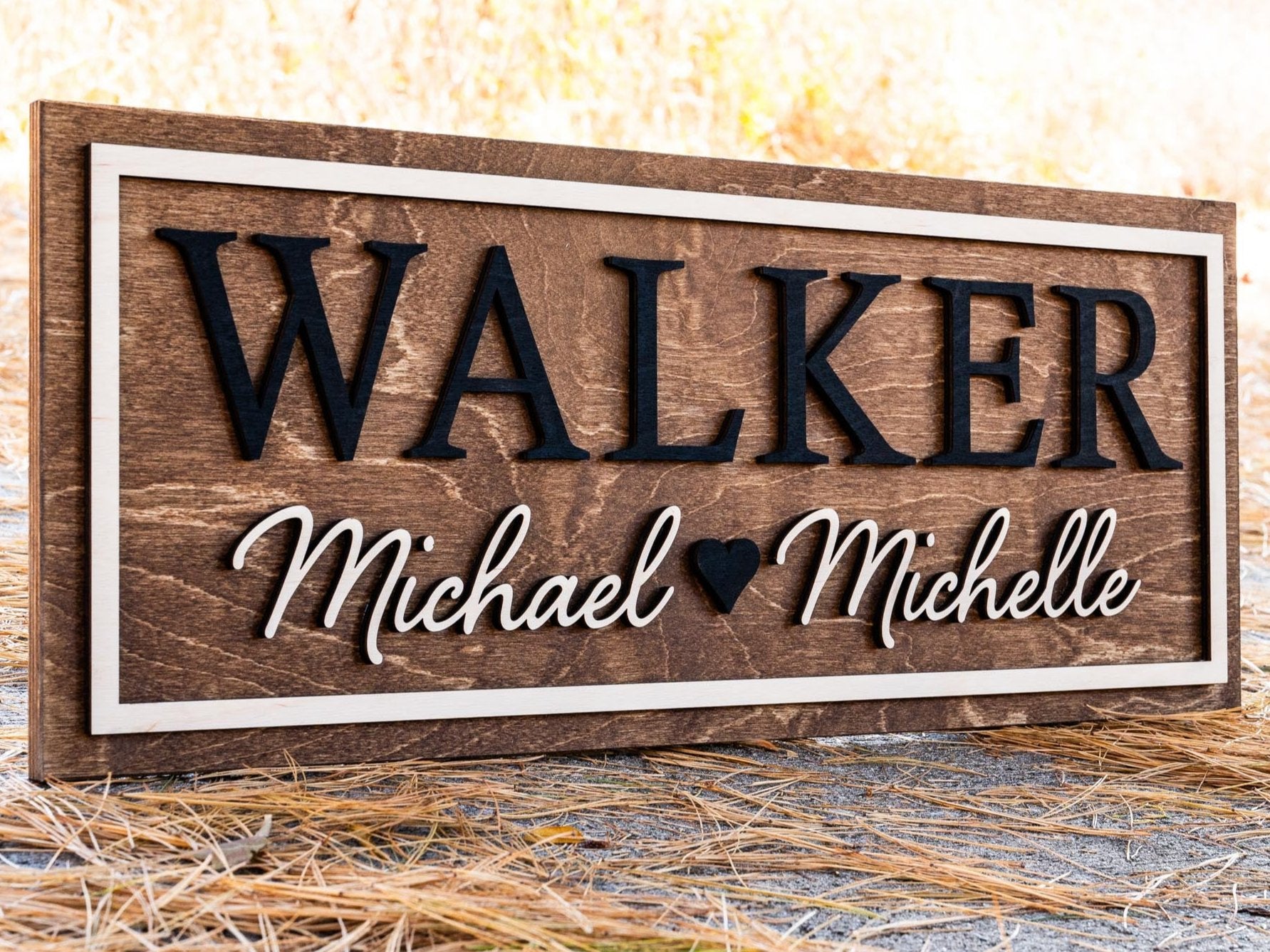 5 Year Anniversary Gift | Personalized Wedding Gift | Wood Couple Gift ...