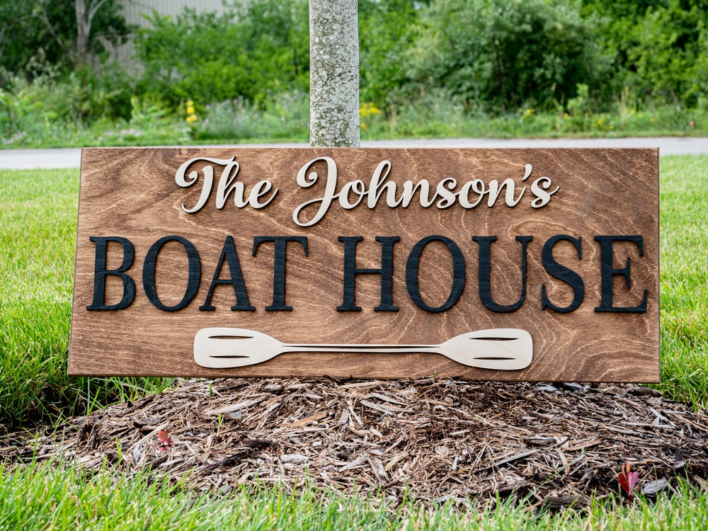 Custom Boat House Sign | Personalized Wedding Gift | Boat House Decor ...
