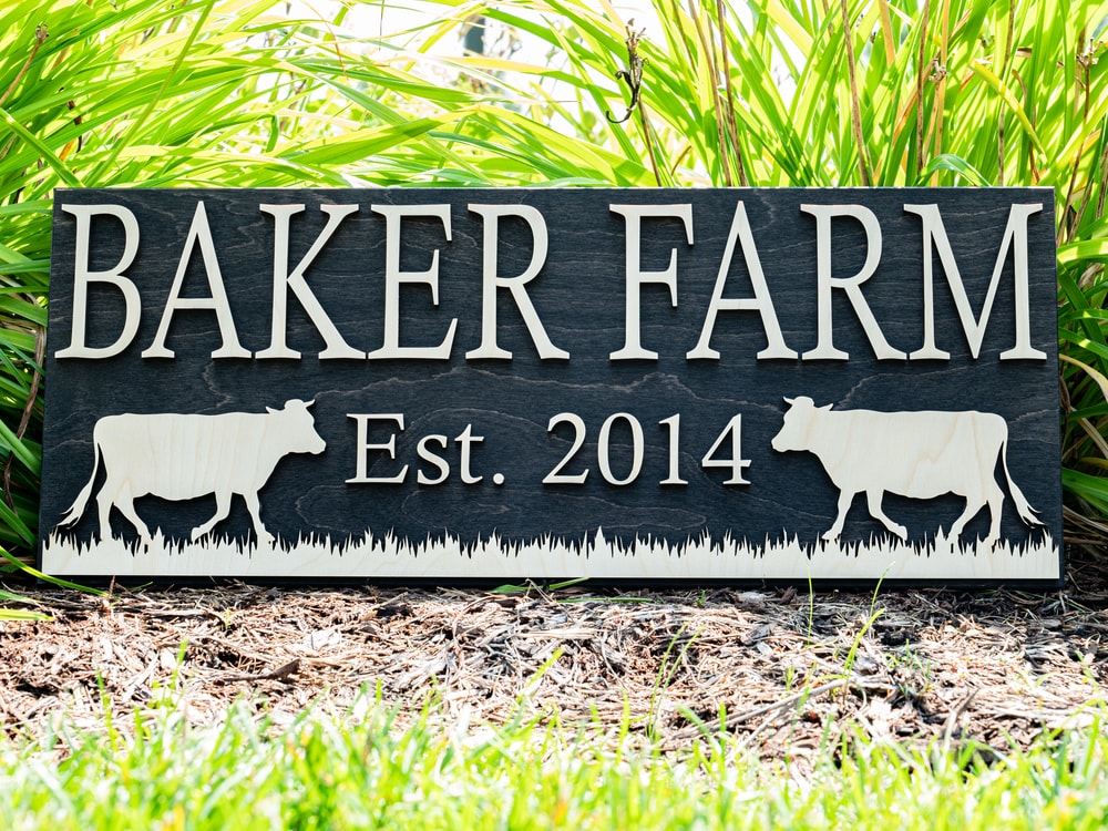 Custom Farm Signs | Personalized Farm Gift | Ranch Decor | Farm Decor ...