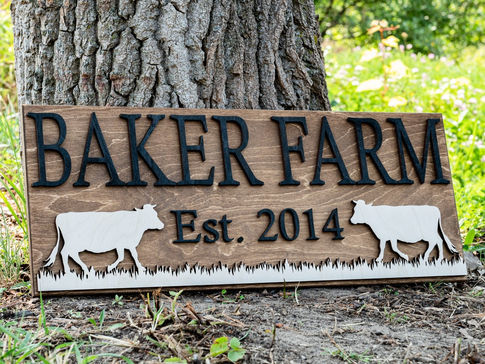 Custom Farm Signs | Personalized Farm Gift | Ranch Decor | Farm Decor ...
