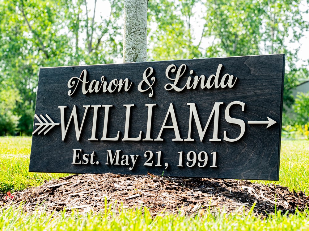 Custom Single Arrow Sign | Personalized Wedding Gift | Arrow Decor ...