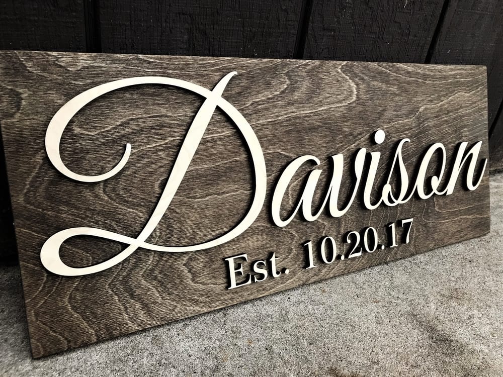 Custom Wood Signs | Last Name Sign | Family Name Sign | Wedding Gift ...