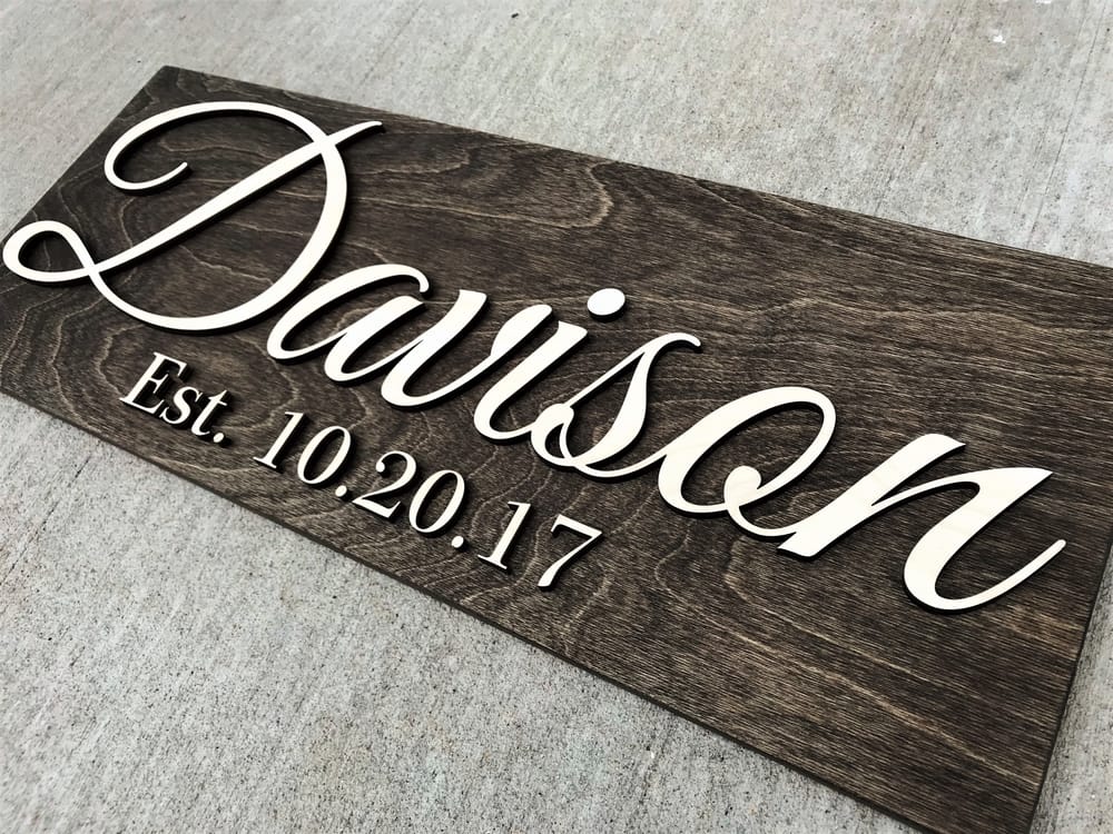 Custom Wood Signs | Last Name Sign | Family Name Sign | Wedding Gift ...